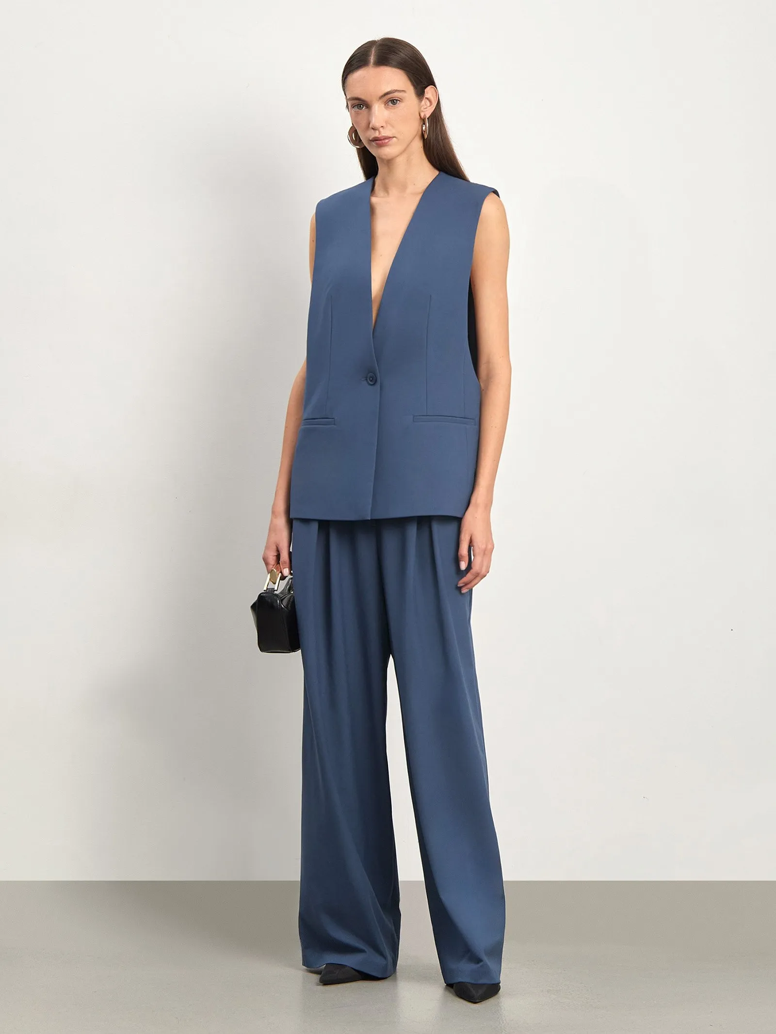 Жилет свободного кроя цвет: синий GL096/flank | купить в интернет ...